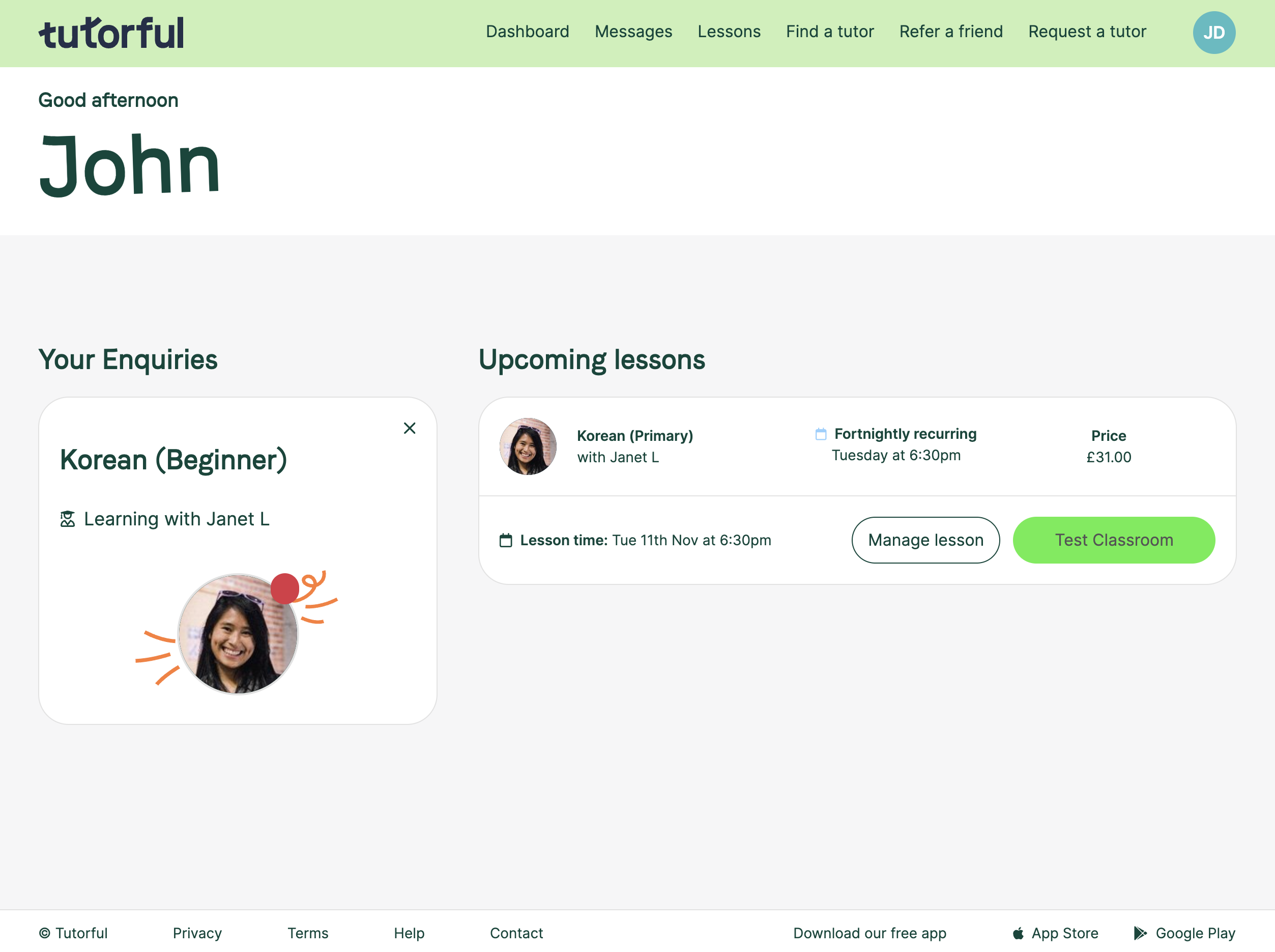 For Students & Parents - How do I view my upcoming lessons? – Tutorful